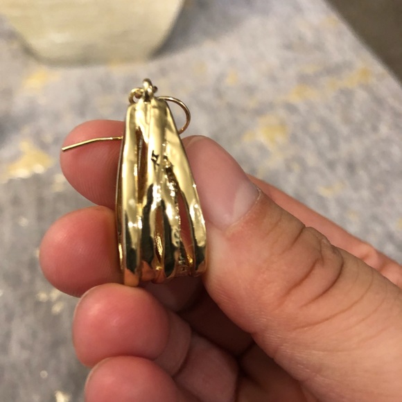 Jewelry | Gold Dangle Cluster Loop Earrings | Poshmark